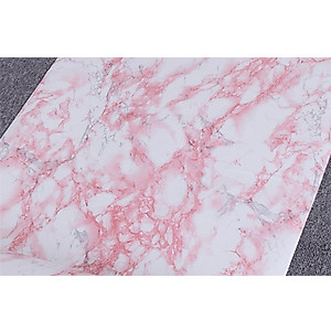 Moyishi Red Granite Look Marble Gloss Film Vinyl Self Adhesive Counter Top Peel and Stick Wall Decal 24''x79''