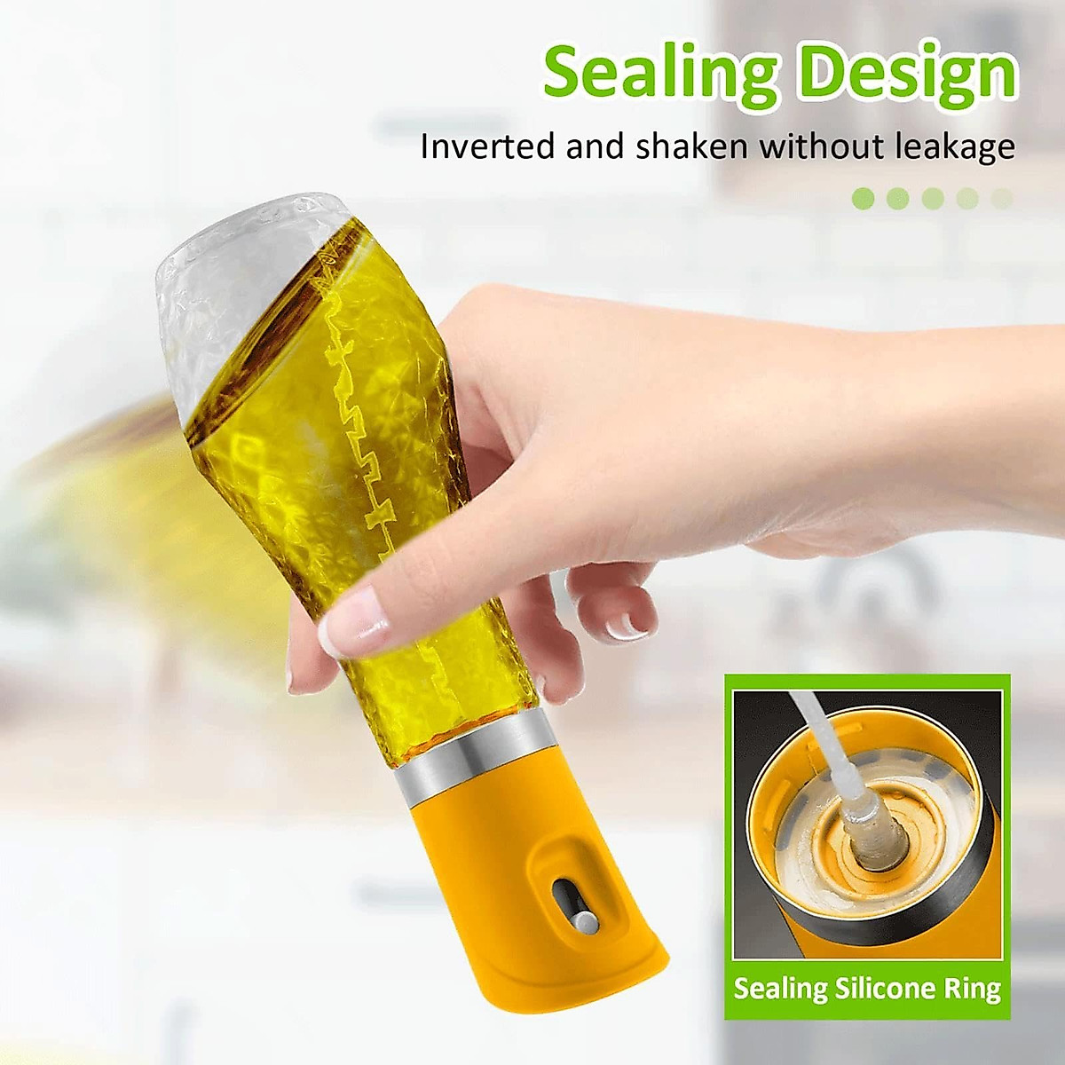 FBITE Multipurpose Sprayer - Olive Sprayer - 260ml Glass Sprayer Bottle Olive Oil Mister Spray Bottle for Cooking for Salads, Barbecues, Kitchen Baking,Salad,BBQ