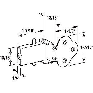 Prime-Line U 9926 Wood Window Flip Lock, 5/8 In. Projection, Stamped Steel Construction, Brass Plated (Single Pack)