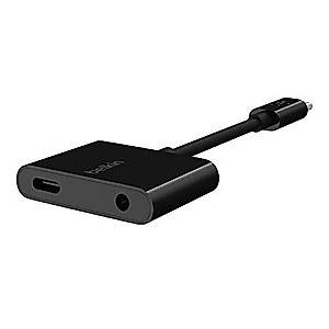 Belkin RockStar 3.5mm Audio + USB-C Charge Adapter (USB-C Audio Adapter for Note10, Pixel 3, Pixel 3XL, Ipad Pro and More)