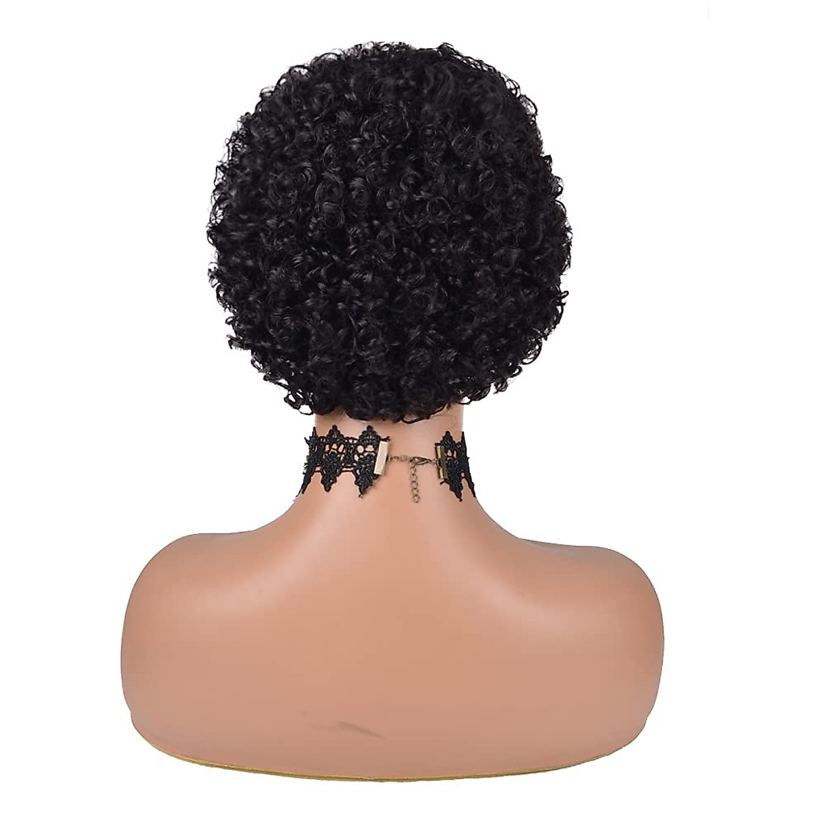 Besteffie Short Afro Kinky Curly Wigs For Black Women Human Hair Wig Pixie Cut Wig Natural Black Color 100% Brazilian Virgin Hair Short Human Hair Curly Wigs