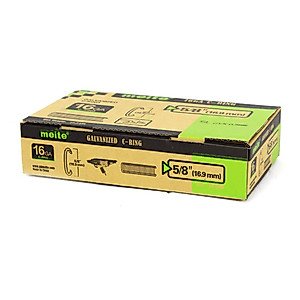 meite SC760 16 Gauge 1/2-Inch Inner Crown 5/8-Inch (16.9 mm) Outer Crown Galvanized C Ring Staples for SC760C/SC760C-I2 C Ring Tools Closing Diameter of 3.2-4.8mm 18,000 PCS/Box (1 Box)