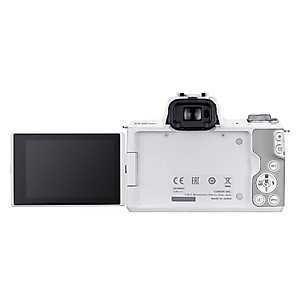 Canon EOS M50 Mark II + EF-M 15-45mm is STM Kit White (Renewed)