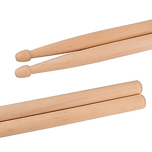 7a Drum sticks Wood Tip 7a drumsticks Maple drum sticks for kids youth (2 Pair Maple 7A Drumstick)