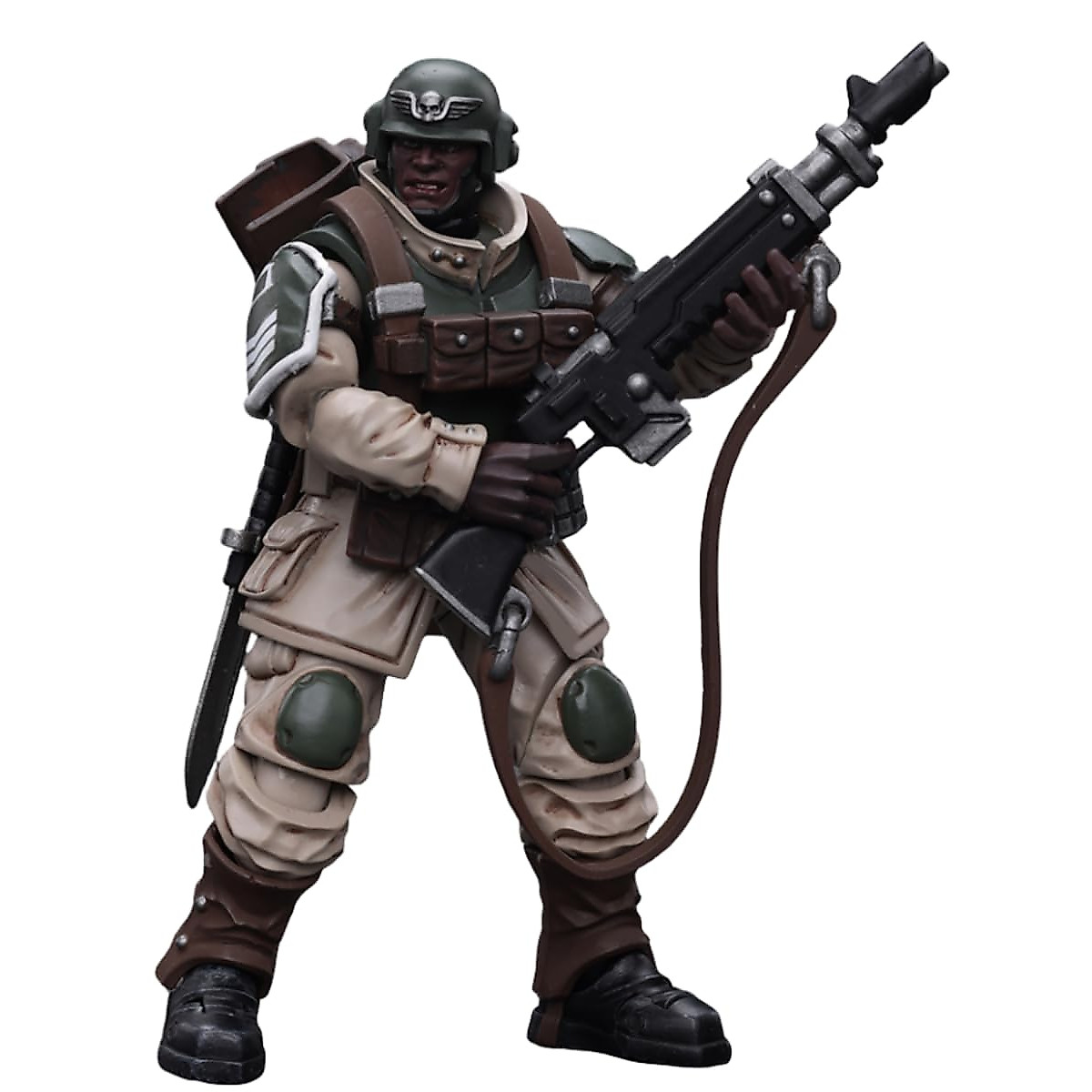 HiPlay JoyToy Warhammer 40K Collectible Figure: Astra Militarum Cadian Command Squad Veteran with Regimental Standard 1:18 Scale Action Figures JT7929 (Veteran with Regimental Standard)