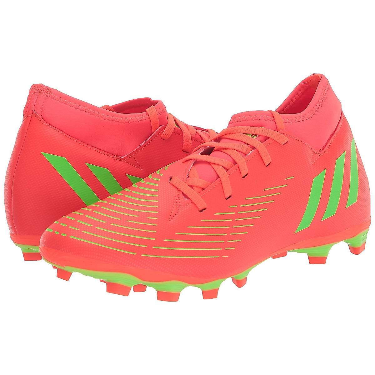 adidas Unisex Edge.4 Predator Flexible Ground Soccer Shoe, Solar Red/Solar Green/Black (Sock), 5 US Men