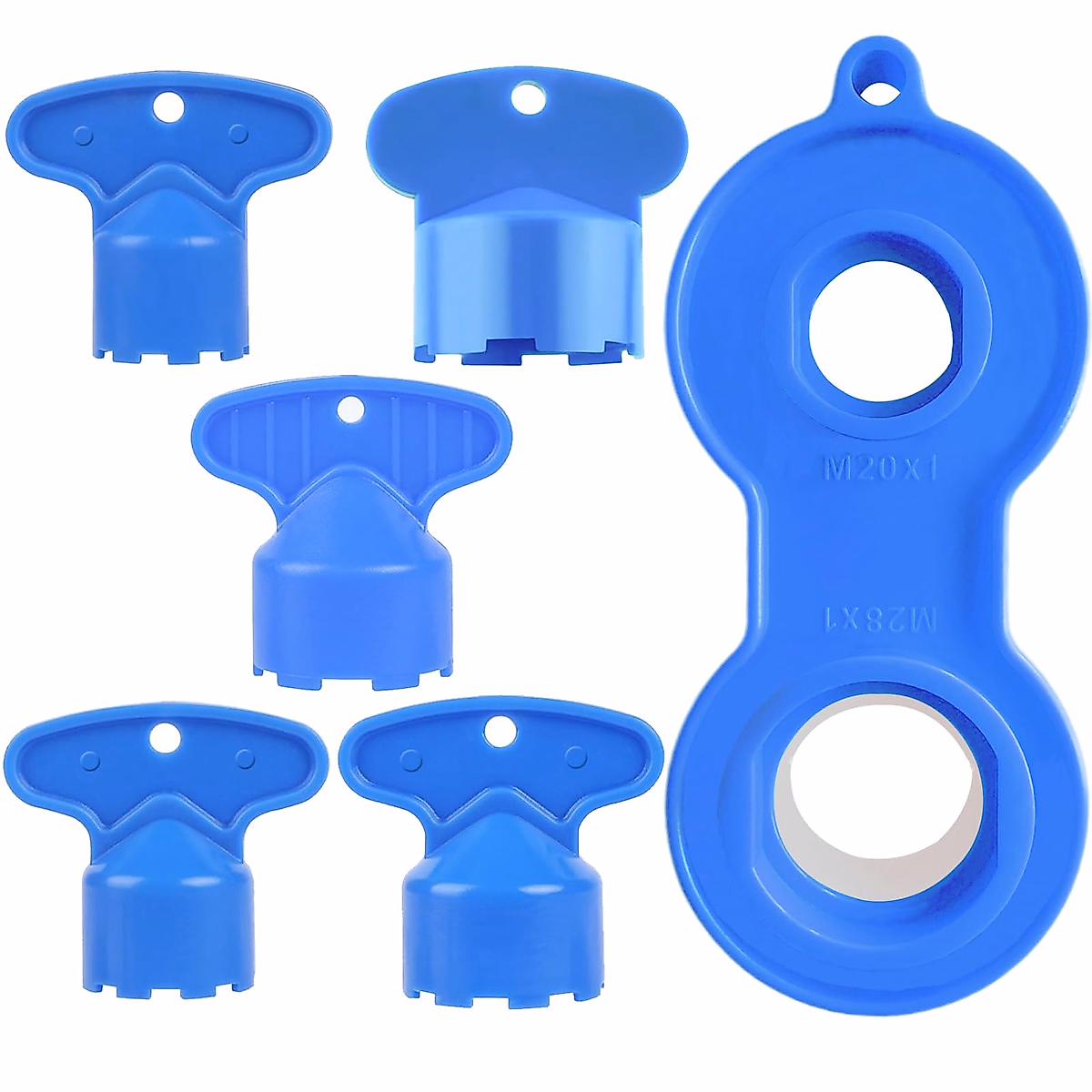BOETOADG Cache Faucet Aerator Key Removal Wrench Tool with 5 Sizes M16.5, M18.5, M21.5, M22.5, M24 Concave Spout Key Sink Spout Wrench with Faucet Housing Removal Tool for Bathroom Kitchen Sinks