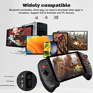 Joso Game Controller for iPad, Tablet (11"), Direct Play, Bluetooth Controller Gamepad for Android, Galaxy Z Fold4, Galaxy Z Flip4, Galaxy S23 S22 21Ultra, Fire HD 10, 8, iPhone 14 13 Pro Max