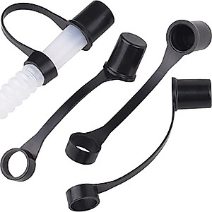 10pcs Black Caps Drinking Straw CAPS for 3/8" Diameter Straws
