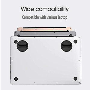 CQ Computer Keyboard Stand for Desktop, Mini Portable Laptop Riser Stand, 2PCS Repeatable Self-Adhesive Foldable Laptop Cooling Pad Feet and Keyboard Lift for Desk