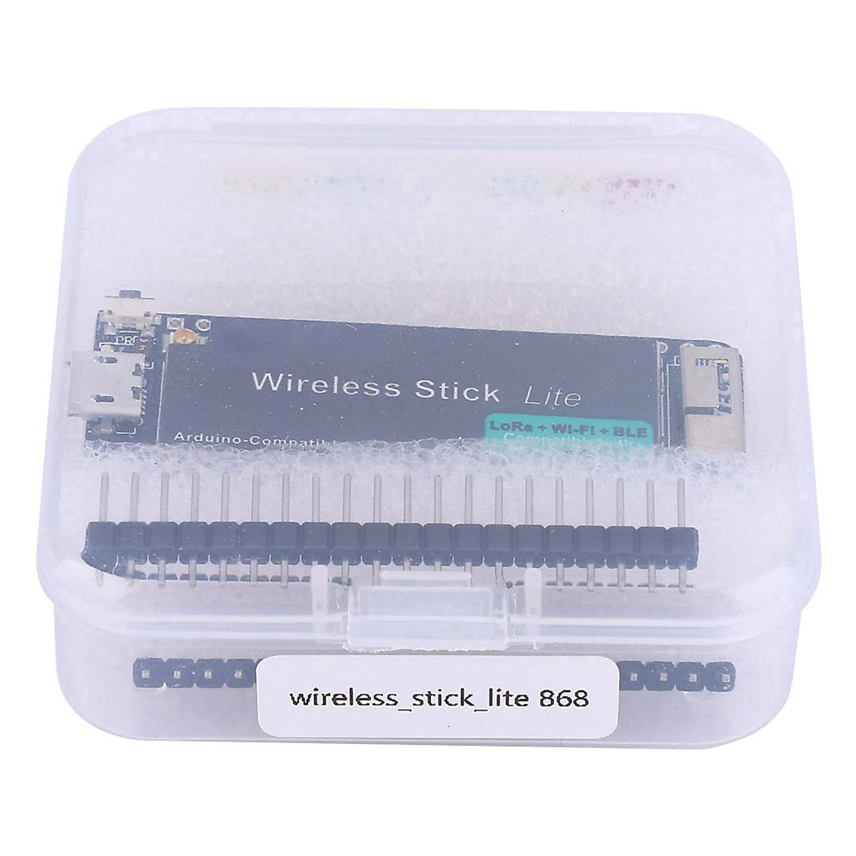 0.96in OLED Display Development Board Set, SX1276 Chip ESP32 MCU Module Pin Sticker 20Pin Row Pin Kits wirh Micro USB and Antenna Interface (915MHZ)