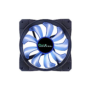Apevia CO512L-BL Cosmos 120mm Blue LED Ultra Silent Case Fan w/ 16 LEDs & Anti-Vibration Rubber Pads (5 Pk)