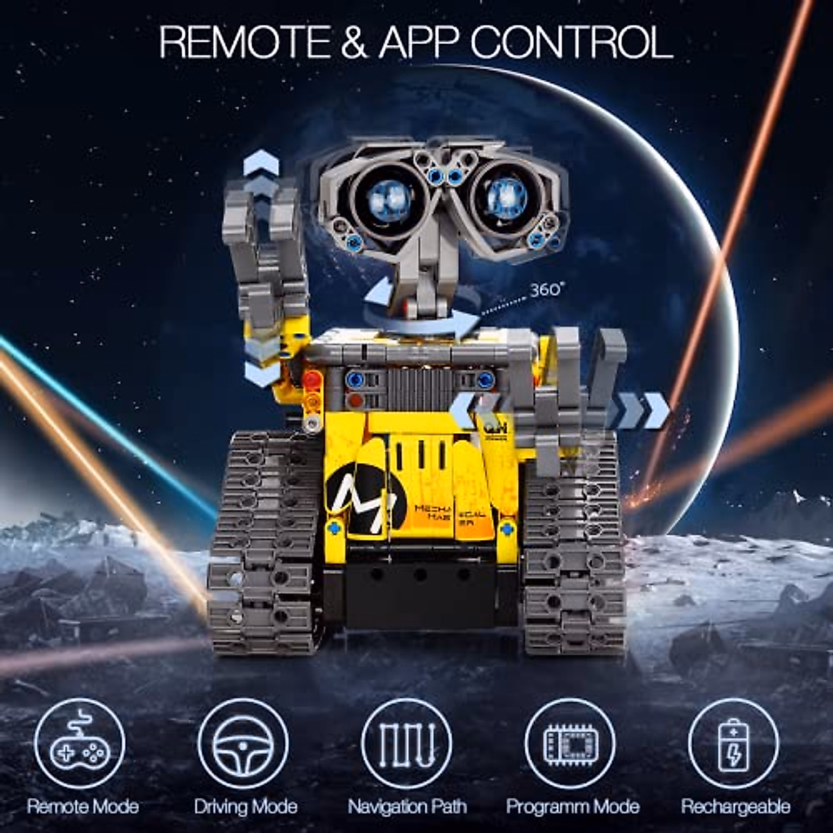 Sillbird STEM Building Toys, Remote & APP Controlled Creator 3in1 Wall Robot/Explorer Robot/Mech Dinosaur Toys Set, Creative Gifts for Boys Girls Kids Aged 6 7 8-12, New 2022 (434 Pieces)