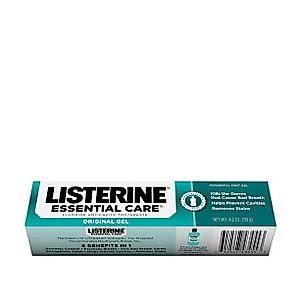 Listerine Essential Care Toothpaste Gel 4.20 Ounces (Pack of 5)