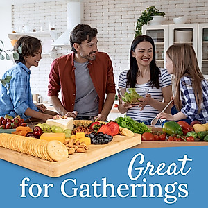 ImpiriLux Charcuterie Board Set | Large Bamboo Cheese Platter & Utensils | Ideal for Hosting, Catering, House Warming Gifts, Weddings, Couples, Moms