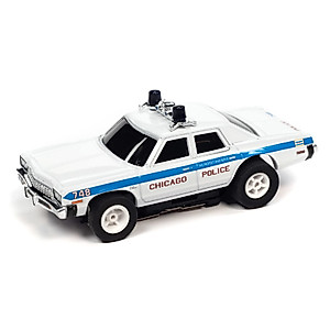 Auto World SC372-4 The Blue Brothers Chicago Police 1974 Monaco HO Scale Electric Slot Car