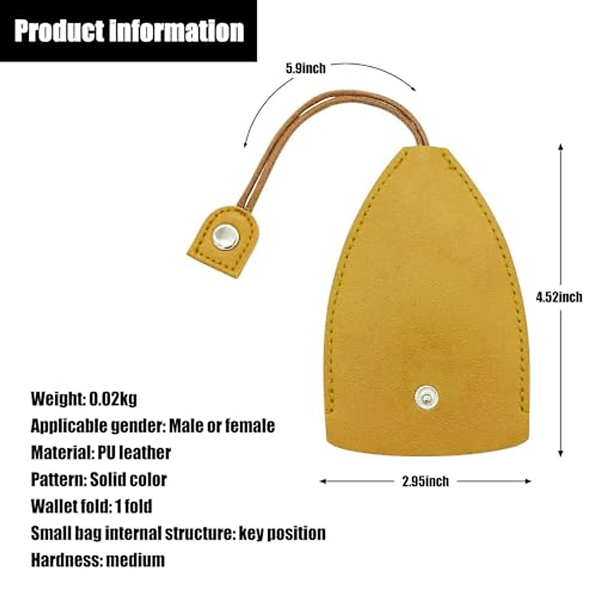 Hawyet 1 PC Car Key Protection Case, PU Leather Pull-out Remote Control Storage Bag, Suitable for Most Car Models (Yellow)