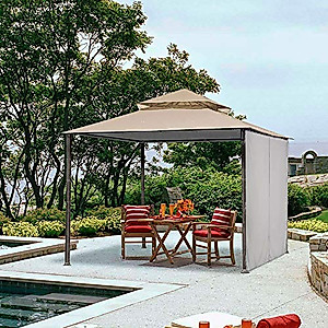 Yescom 11.6x6.5' Universal Replacement Privacy Side Wall Canopy Curtain for 10x12ft Yard Garden Gazebo Tent(Pack of 1)