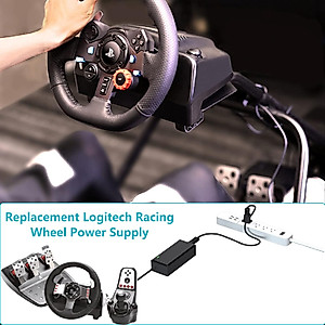 UpBright 24V AC/DC Adapter Compatible with Logitech G25 G27 G29 G920 G923 190211-0010 190211-A030 ADP-18L R33030 G940 APD DA-42H24 PS3 Xbox 360 Driving Force GT Racing Wheel Microsoft WRW01 WRW02 PSU
