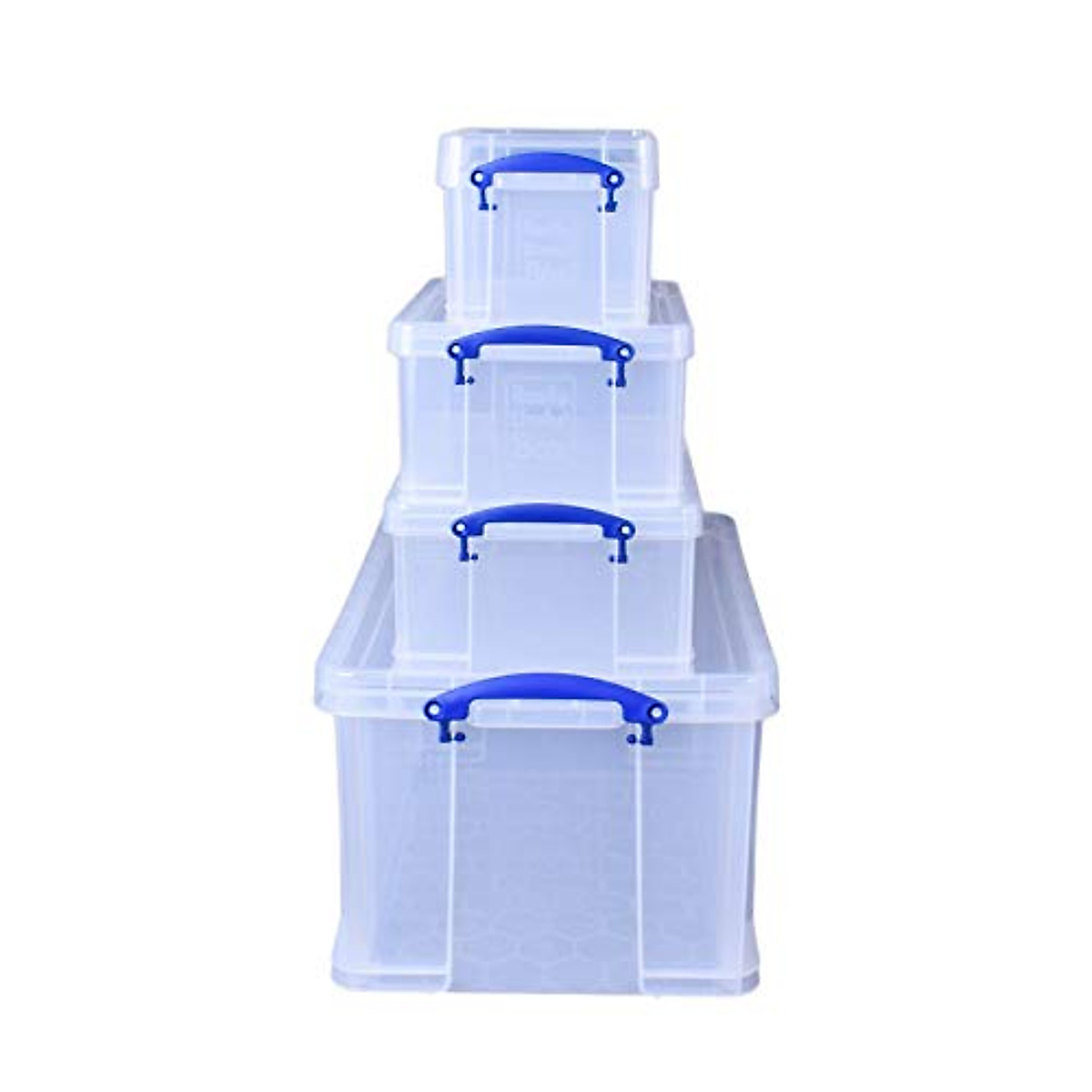 Really Useful 48 + 12 + 9 + 3 Litre Storage Box, Clear, Starter Pack