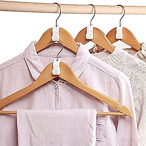 Clothes Hanger Connector Hooks 50PCS Cascading Cloth Hanger Hook Space Saving Coat Hangers Clip Multi-Layer Stackable Hanger Connecting Hooks for Wardrobe Organizer Closets