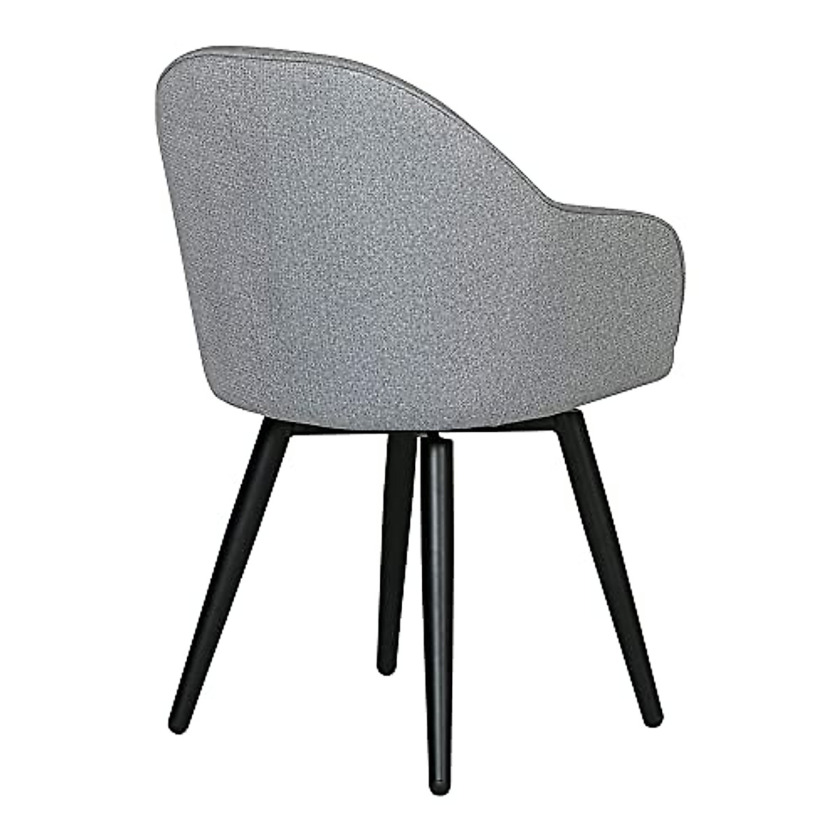 Studio Designs Home Dome Upholstered Swivel Dining, Office Grey Accent Chair with Arms and Metal Legs, 24" W x 23" D x 32.5" H, Heather Gray