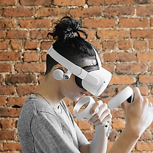 Geekria 1 Pair Ear Protector Enhanced Sound Compatible with Meta Quest 2 VR Headset Sound Collector Earflap Headphone Extension Gaming Accessories (White)