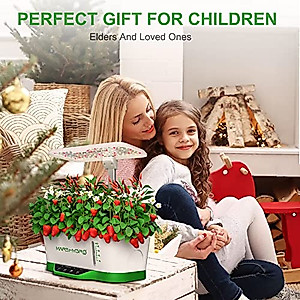 MARS HYDRO 12 Pods Hydroponics Growing System Indoor Garden with 9L Large Water Tank, Herb Plant Germination Kits with Full Spectrum LED Grow Light,Perfect Gardening Gift for Women