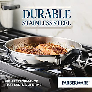 Farberware Classic Stainless Steel Cookware Pots and Pans Set, 15-Piece,50049,Silver