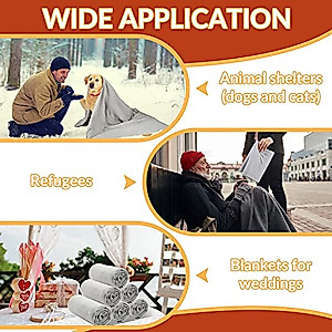 30 Pieces Soft Fleece Throw Blanket Grey Cozy Bulk Blanket 50 x 60 Inches Comfy Fleece Blanket for Home Office Wedding Gifts Outdoor Travel Use