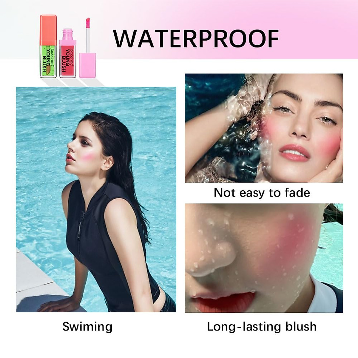 Green Color Changing Blush Oil: Unlock Your Natural Flush,Reacts to your skin's natural pH to instantly give you the perfect shade of natural flush,clear blush for Cheeks,For All Skin Tones.