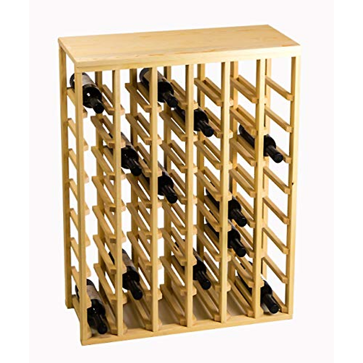 Creekside 48 Bottle Table Wine Rack (Pine) by Creekside - Exclusive 12 inch deep design conceals entire wine bottles. Hand-sanded to perfection!, Pine