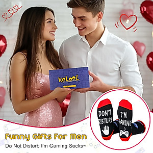 Kelool Do Not Disturb I'm Gaming Socks,Fathers Day Socks Gifts for Dad,Birthday Gifts for Mens,Teenage Boy Gifts Idea for Son,Boyfriend