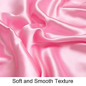 NTBAY Silk Satin Toddler Pillowcases - Set of 2 - Super Soft and Silky 14x20 Pillow Covers - Envelope Closure Pink Cooling Travel Pillow Cases for Nursery, Kids, Boys and Girls, 14 x 20 Inches