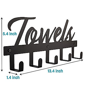 FCMLD Storage Hook Towel Holder Wall Mounted Hanger Metal Waterproof Organizer Hanger Rack Shelf for Bathroom Kitchen Bar Accessories