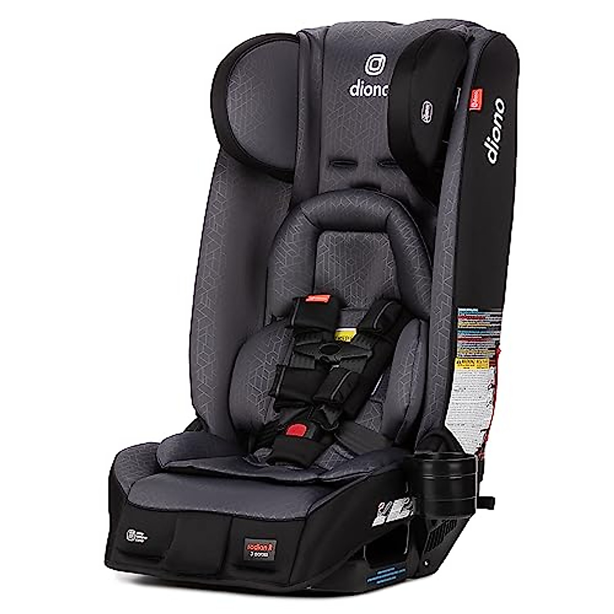Diono Radian 3RXT Special Edition Slim Fit 3 Across All-in-One Convertible Car Seat, Rear Facing, Forward Facing and High Back Booster, Gray Stone