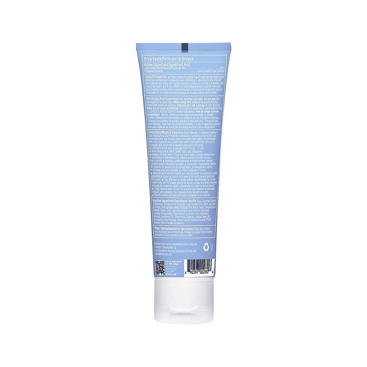 Thinksport SPF 50 Plus Sunscreen, 3 Ounce-pack of 2