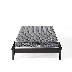 Modway Mila 6” Narrow Twin Mattress - Firm 6 Inch- 10-Year Warranty