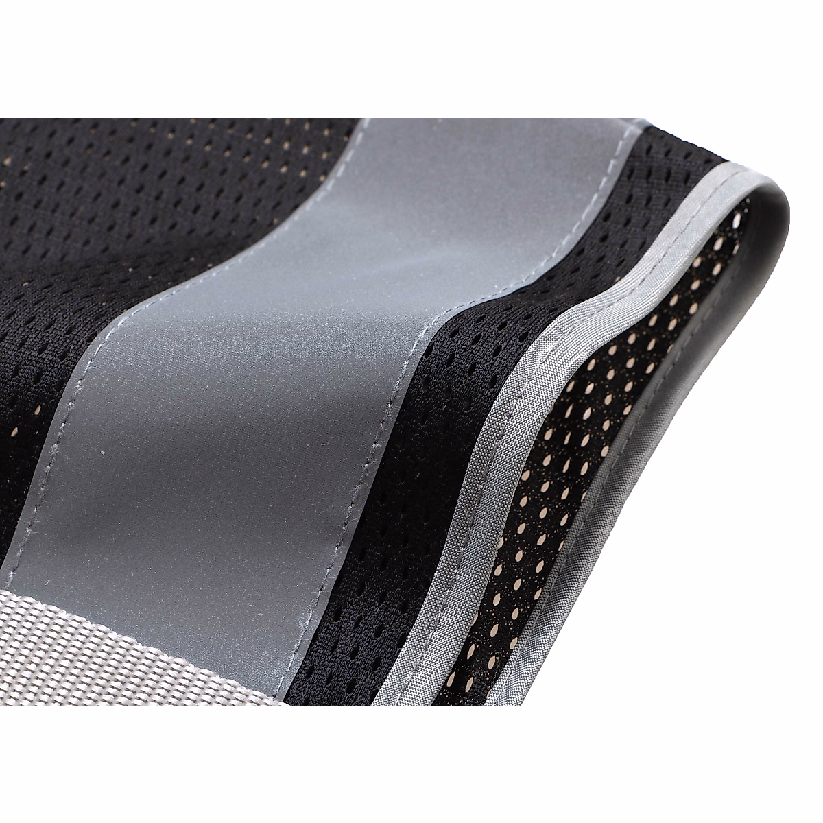 LOHASWORK Reflective Mesh Safety Vest - High Visibility Multi Pockets Breathable Workwear, ANSI/ISEA Standard (Medium, Black)