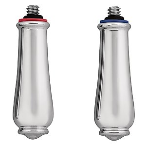 Moen 97372 Monticello Large Lever Hot and Cold Shower Handle Insert, Chrome (2-Pack)