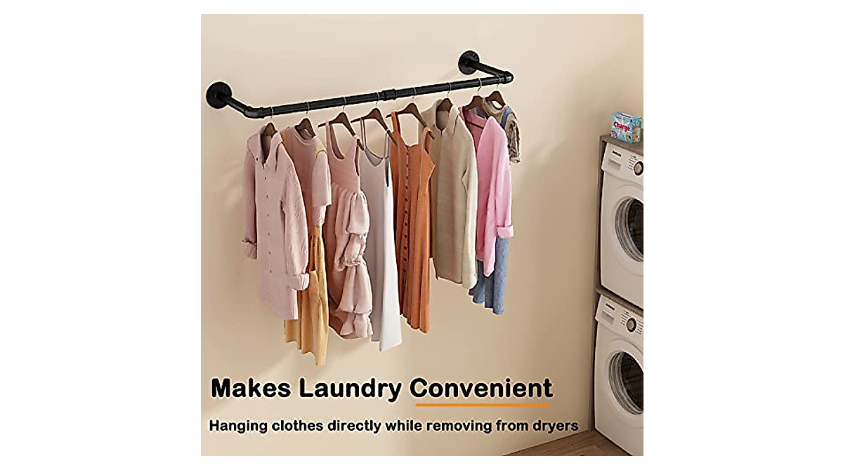 UlSpeed Wall Mounted Industrial Clothing Rack - Space Saver