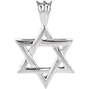 FB Jewels 925 Sterling Silver 17.00X15.25 mm Polished Star Of David Pendant
