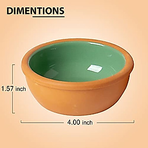 Clay pot for cooking - Handmade oven bowl tajine cooking pot - Microwave & Oven Safe - 100% Natural earthenware pot - Eco friendly terracotta pots for Mexican Indian Korean moroccan Dishes, (8 Pcs)