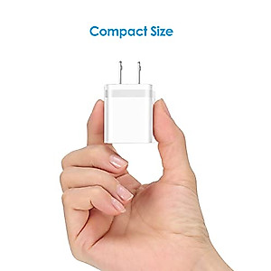 USB Wall Charger, KENHAO 3-Pack 2.1A/5V Dual Port USB Cube Power Adapter Charger Plug Charging Block Box Brick for iPhone 13 12 11 Pro Max XS XR X 8 7 6 Plus SE, iPad, Samsung, LG, Android Phones