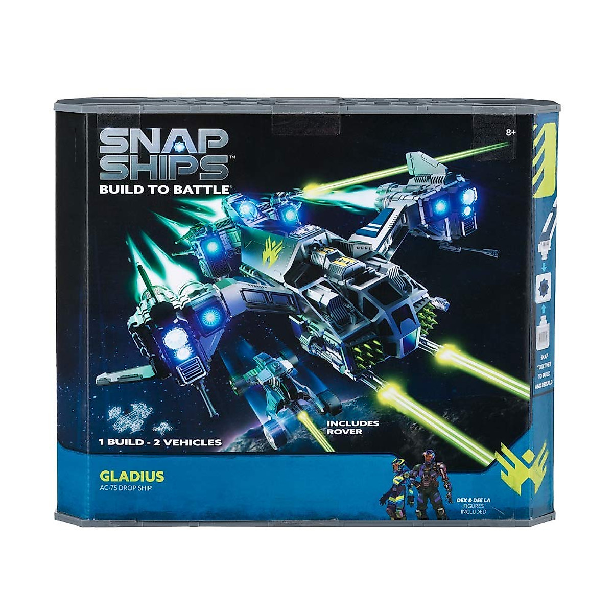 Snap Ships Gladius AC-75 Drop Ship - Construction Toy for Custom Building and Battle Play - Ages 8+