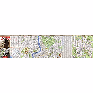 StreetSmart® Rome Map by VanDam –– Laminated, pocket sized City Center folding street and subway map to Rome, Italy with all attractions, museums, ... ... (English, Italian and German Edition)