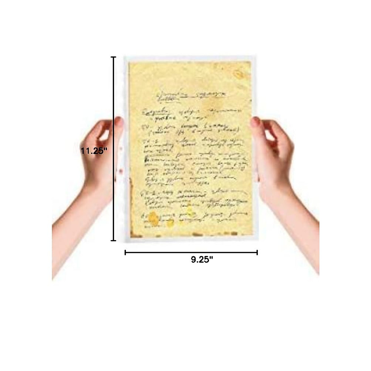 Rubex Sheet Protectors 8.5 x 11 inch Clear Page Protectors Plastic Sleeves Reinforced 11 Hole fit for 3 Ring Binder Top Loading 9.25 x 11.25 inch (500 Sheets)