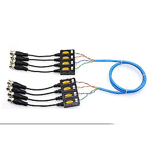 eoere 20 Pairs Passive HD BNC Video Balun Transceiver Transmitter AHD/TVI/CVI/CVBS Cable Connectors for 720P/960P/1080P/3MP/5MP/8MP CCTV Security Cameras