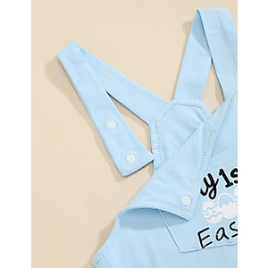 Xuuly Baby Boy Easter Outfit Cute Gentle Romper Top Overall Pant Sets My First Easter Baby Boy Outfit