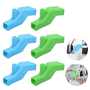 6Pcs Silicone Faucet Extender for Kids,Faucet Connector Kitchen Water Tap Extension,Portable Kitchen Sink Faucet Attachment,Baby Bath Tub Faucet Cover Bathroom Accessories